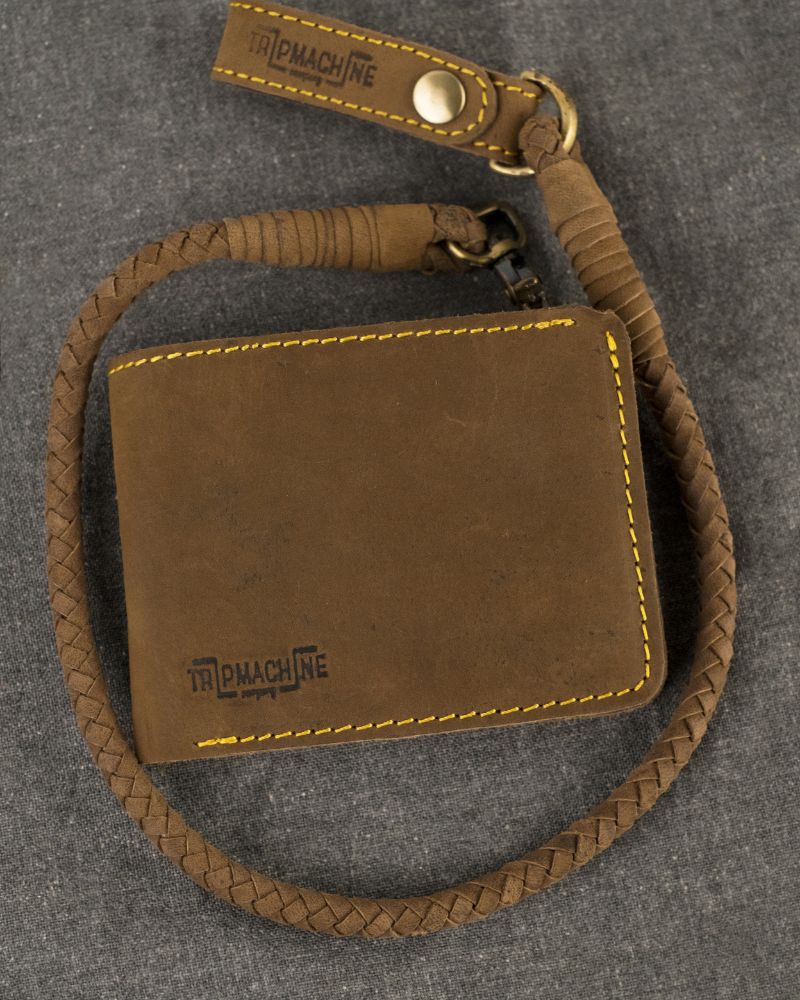 Buff Leather Guitarist Wallet - Brown – Fulton Moto