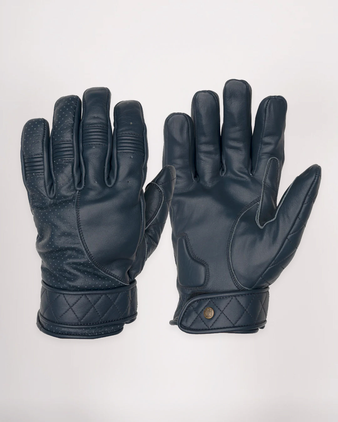 Short Cuff Bobber Gloves - Midnight Blue – Fulton Moto